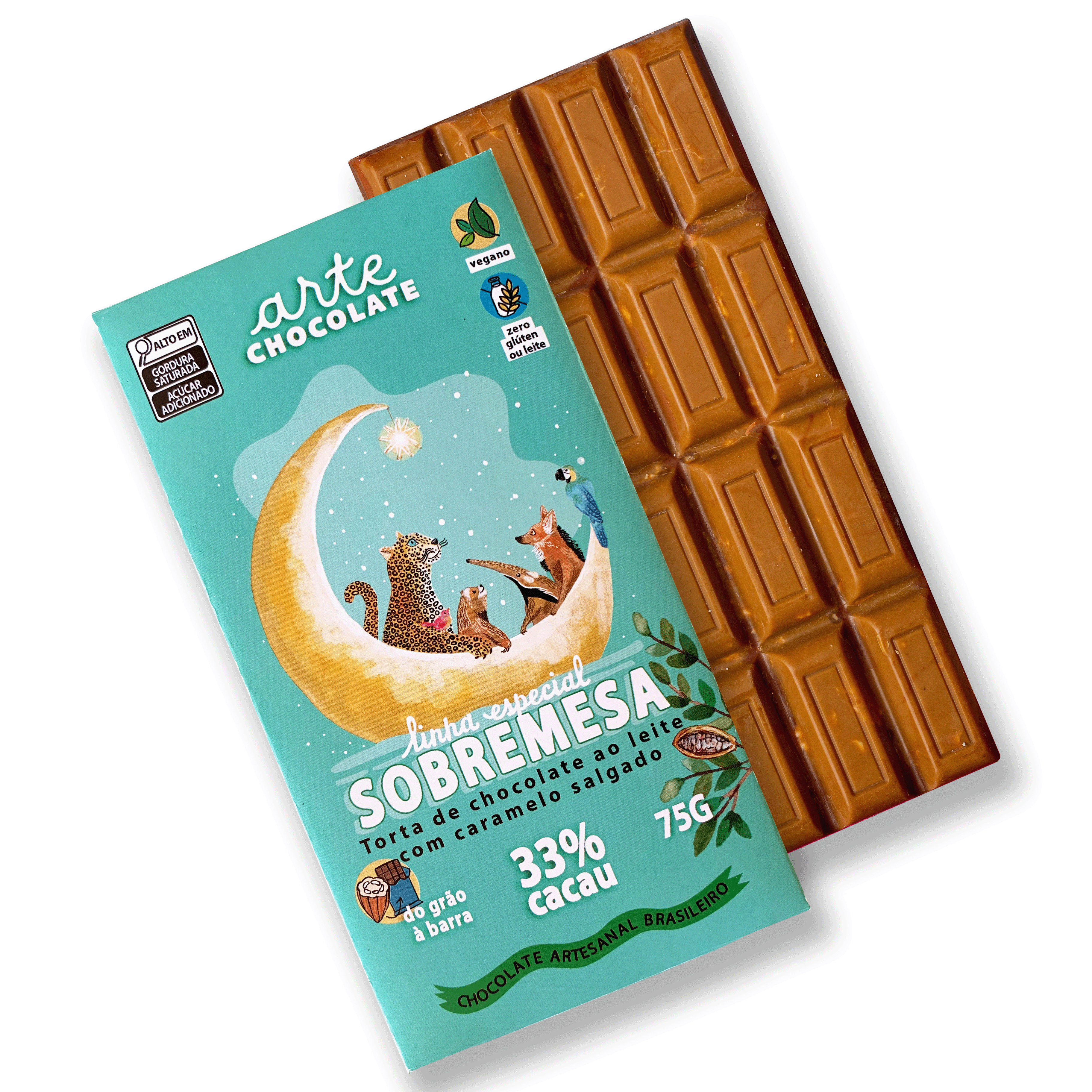 CHOCOLATE SABOR TORTA CHOC AO LEITE C/ CARAMELO SALGADO 75G ARTE CHOC | NOA